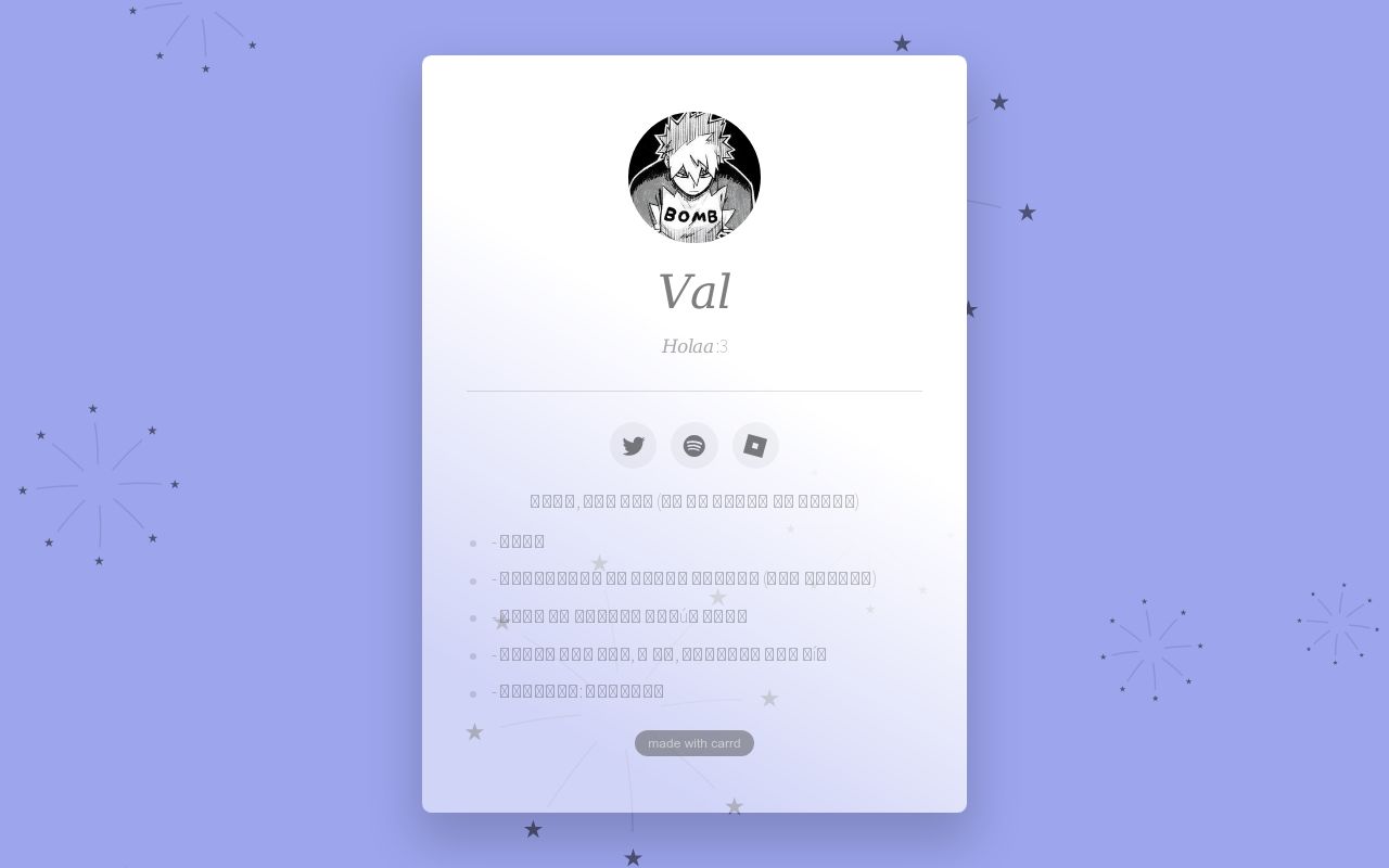 Val card :3